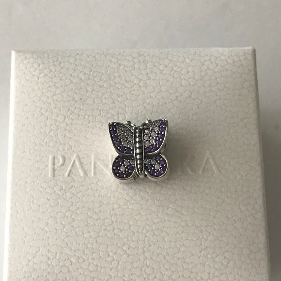 Pandora | Jewelry | Pandora Sparkling Butterfly Purple Cz | Poshmark